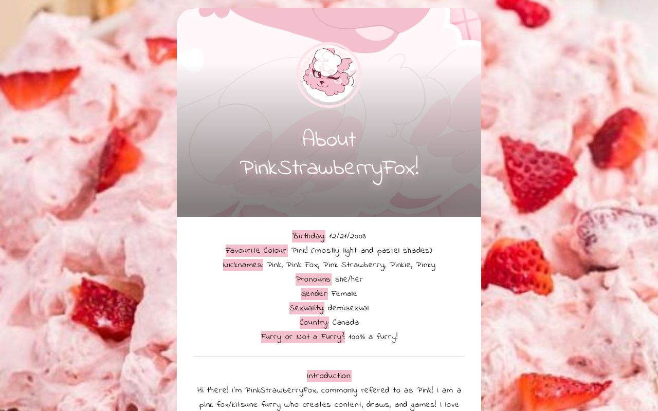 About PinkStrawberryFox